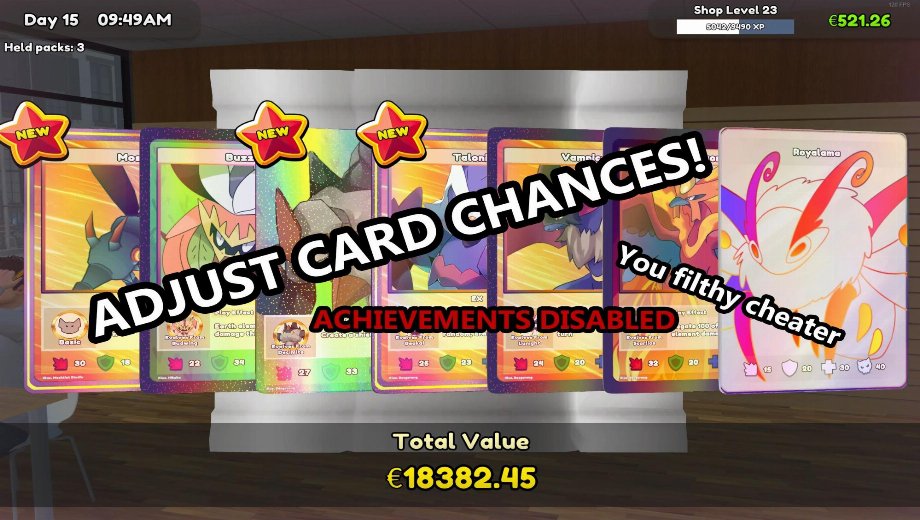 TCG Card Shop Simulator Card Chance Cheat Mod v1.0.1 | MegaGames